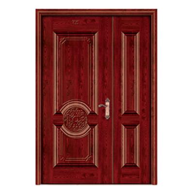China ABNM-ADL819 double leaf steel wood interior door for sale