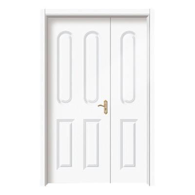 China AB-ADL223 pure white double leaf wooden door for sale