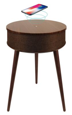 China Bluetooth 5.1 Smart Speaker Table With Wireless Charging For Bedroom Living Room Office for sale