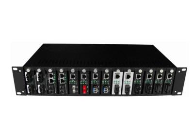 中国 SM/19 インチ MM は 2U 14 光学媒体コンバーター、棚のシャーシを左舷に取ります 販売のため