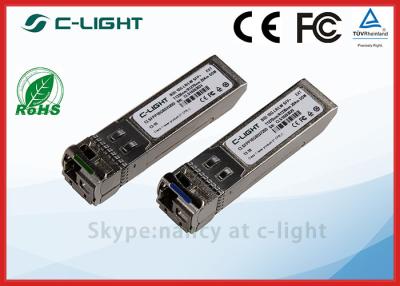 Cina ricetrasmettitore ottico SMF TX1270nm RX1330nm 10GBASE LR di 20km 10G SFP BIDI in vendita