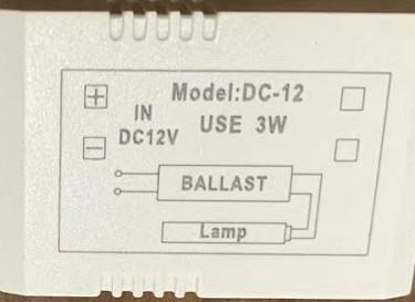 Potere UV della zavorra elettronica UV 3W della zavorra 12VDC piccolo che uccide i batteri 3