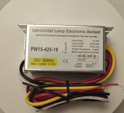 Cina zavorre UV UV dell'alimentatore elettronico 220v-240v della lampada del ferro 15w per disinfezione UV-C in vendita