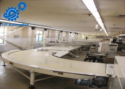 China Weißer Förderer-System-Kohlenstoffstahl PUs Gurt automatisierter für Lebensmittelindustrie zu verkaufen