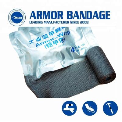 China High Quality Armoring Tape/Industrial Hardware Amor Wrap/Self Adhesive Fiberglass Repair Bandage Polyester Resin for sale