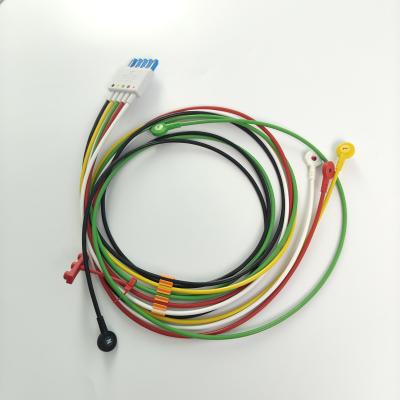 China Oorspronkelijke patiëntmonitor accessoires CBL 5 Leadset Snap IEC ICU REF M1645A 989803145001 Te koop