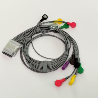 China Original Dynamic Holter ECG Lead Wire 12 Lead Button Type REF EL10NISH01 IPN 01.57.471450 for sale
