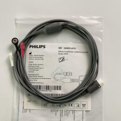China PHILIP Original Efficia Combined Cable / 3-Leadset Snap AAMI REF: 989803160751 for sale