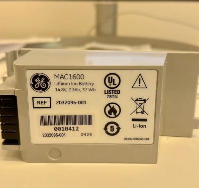 Cina GE MAC1600 Batteria della macchina ECG 14,8V 2,3Ah 37Wh REF 2032095-001 in vendita