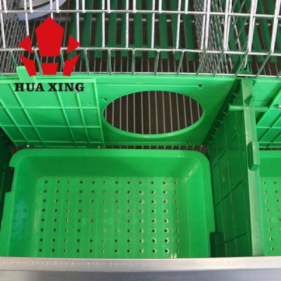 Cina Gabbie per polli automatiche del coniglio del bambino della madre dell'attrezzatura del coniglio della gabbia industriale di allevamento con la gabbia del coniglio della batteria del nido per la S in vendita
