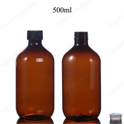 China 16oz plastic Serumflessen, lege 500ml Amber Pet Bottles Te koop