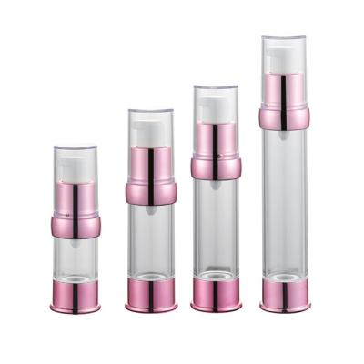 China Großhandels-leere Reise-Minivakuum 15ml 30ml 40g 50ml klar ringsum Sahneplastikflasche der luftlosen Lotion für Hautpflege zu verkaufen