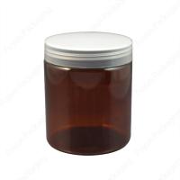 China 250g Plastic Packaging Jars , Amber Screw Cap Plastic Containers for sale