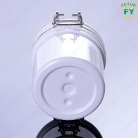 China Round Swing Top W60mm Plastic Packaging Jars With Hinged Lids for sale