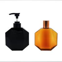China Plastic Hexagon Shape Plastic PET Shampoo Bottle 300ml 500ml for sale