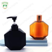 China Plastic Hexagon Shape Plastic PET Shampoo Bottle 300ml 500ml for sale