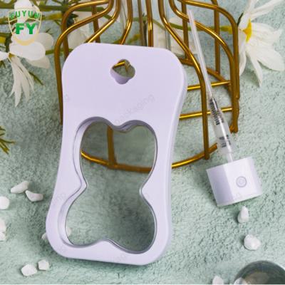 China Pocket Square Round 38ml 45ml Plastic Bottle PETG Credit Card For Hand Sanitizer for sale