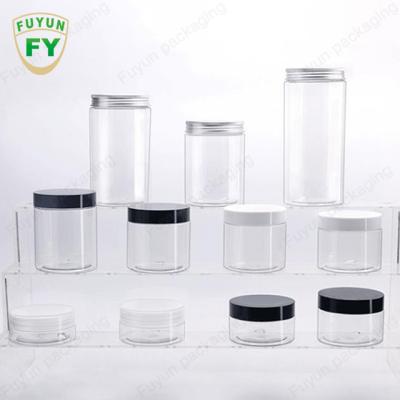 China frascos transparentes do empacotamento plástico de 30ml 40ml 150ml com produto comestível de alumínio do tampão à venda