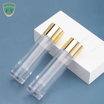 China botella facial de cristal vacía del cuidado de piel 120ml con el empaquetado cosmético de la pared de la tinta doble del casquillo en venta