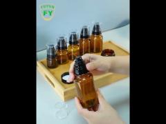 Fuyun 30ml/40ml/60ml/80ml/ 100ml/ 120ml/ 170ml PET Plastic Amber Color Lotion Pump Bottle