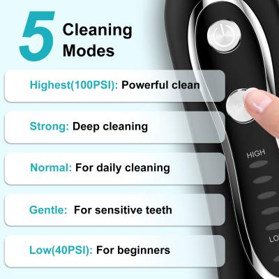 China Portable Water Jet Irrigator Pulsating Water With 5 Pressure Modes for sale