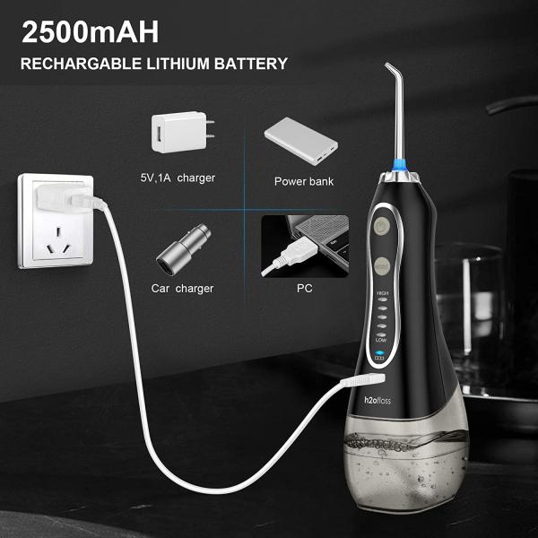 CE Home Water Flosser irrigatore orale senza fili IPX7 grade impermeabile carica cavo USB