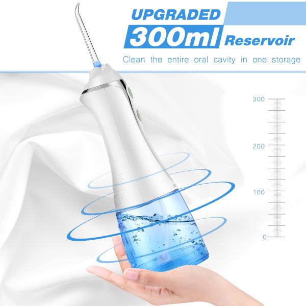 Flosser idraulico senza fili con funzione di massaggio e capacità di acqua di 350 ml
