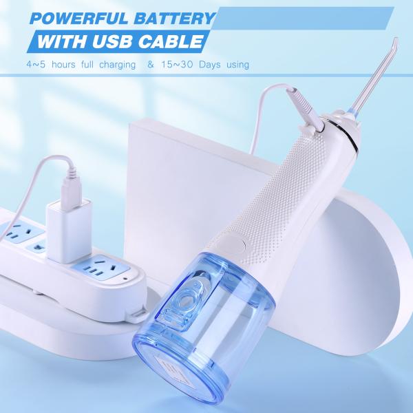Flosser idraulico senza fili con funzione di massaggio e capacità di acqua di 350 ml