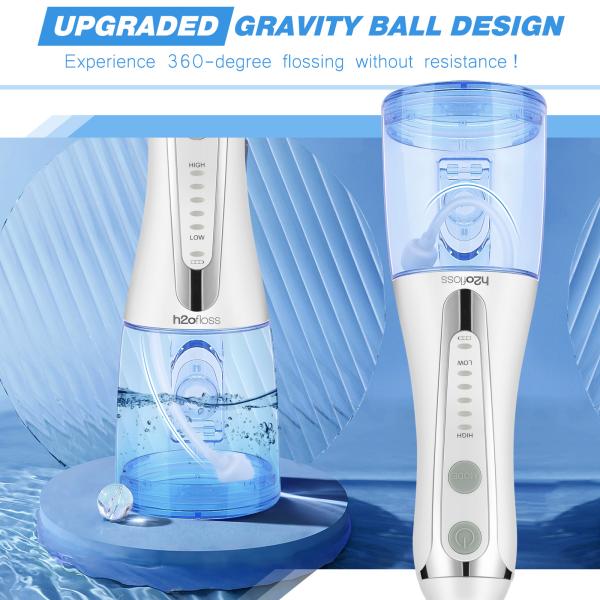 Flosser idraulico senza fili con funzione di massaggio e capacità di acqua di 350 ml