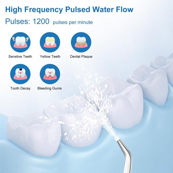 Irrigatore orale di qualità commerciale con design impermeabile e funzione di pulizia dei denti
