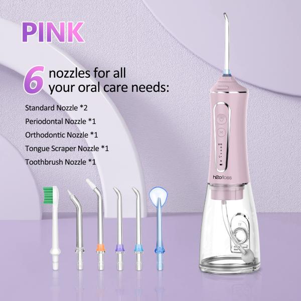 Multi Pik Ipx7 Professional Portable Cleaning Teeth Pick Electric Dental Irrigator Oral 400ml Floss Water Flosser Waterflosser