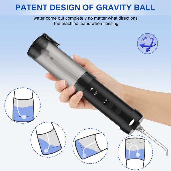 Irrigatore orale senza fili Acqua pick Portabile Massaggio Pulito Irrigatore dentale a filo con 4 ugelli a getto per il viaggio a casa