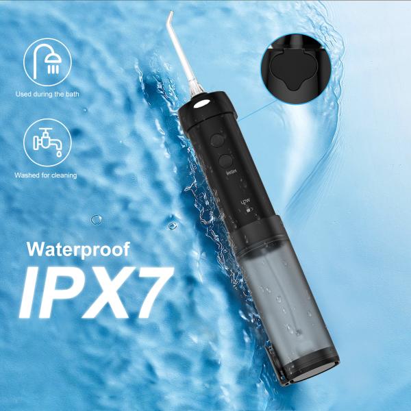 Irrigatore orale senza fili Acqua pick Portabile Massaggio Pulito Irrigatore dentale a filo con 4 ugelli a getto per il viaggio a casa