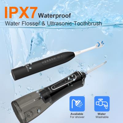 China Private Label 3 in 1 Electric Flosser Water Toothbrush 2 in 1 Water Flosser and Toothbrush Comb Floss and Brush for sale