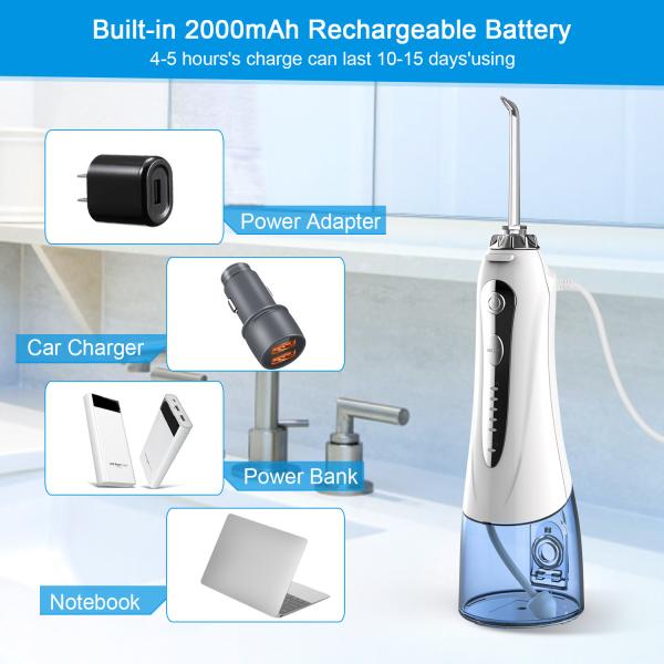 Household Ultrasonic Water Pick , water jet teeth cleaner FDA Approved