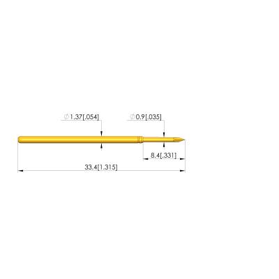 China Gold-Plated ICT FCT Spring Test Probes for Circuit Boards GKS-100 Series for sale