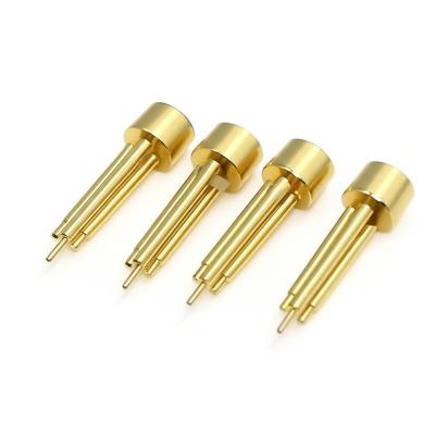 China Customized Gold Plated Spring Test Probe with 1.90mm Pitch and 1.35mm/1.40mm Mounting Hole for PCB ICT Testing for sale