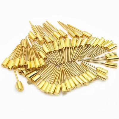 China Customized 1.0mm Pitch 0.75mm Mounting Hole 2.0mm Full Travel Spring Test Probe for PCB & ICT Testing for sale