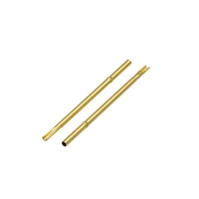 China Gold Plated Spring Test Probe with Brass Barrel and BeCu Plunger for Precision PCB Testing for sale
