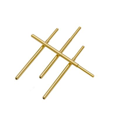 China Gold Plated Spring Test Probe with Brass Barrel and BeCu Plunger for Precision PCB Testing for sale