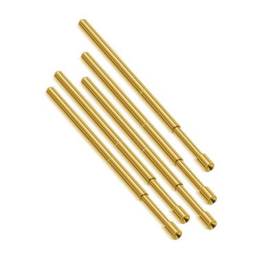 China Gold Plated Spring Test Probe with Brass Barrel and BeCu Plunger for Precision PCB Testing for sale