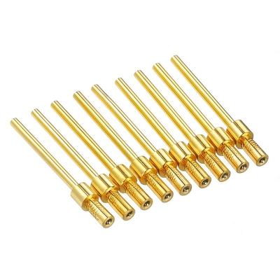 China Gold Plated Spring Test Probe with Brass Barrel and BeCu Plunger for Precision PCB Testing for sale