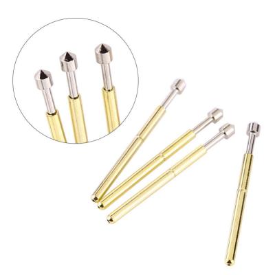 China P75-E2 Spring Test Probe with 1.3mm Conical Head and 1.02mm Tube Diameter for 3A PCB Testing for sale