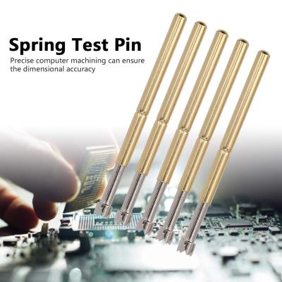 China Spring Test Probes, 100Pcs P125-Q High Accuracy Round Pogo Pins for PCB Board Testing Contact for sale