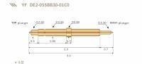 China Gold Plated Spring Test Probe with 2A Current Rating and Custom Sizes for Precision Testing for sale