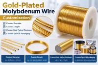 China Micro Gold Plated Molybdenum Wire for Precision Components for sale