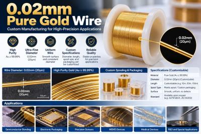 China 20 Micron Pure Gold Wire for Advanced Electronic Manufacturing for sale