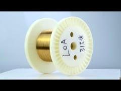 99.95% Purity Gold Plated Tungsten Wire Corrosion Resistance Smooth Shiny Surface Finish
