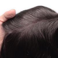 Quality Black Brown Middle Part Human Hair Wig Heavy Density And Bleached Knots for sale