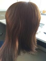 Quality Density 120% Custom Womens Wigs 14in Half Wig Human Hair Brown for sale
